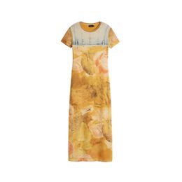 Desigual Kleid Damen Gr&ouml;&szlig;e 42 beige / blau / gelb / orange Sommerkleid
