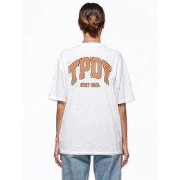 Trueprodigy Damen Oversize-Shirt "Arin F Logo Print Oversized Rundhals", wei&szlig;, Gr. XL, Obermaterial: 100% Baumwolle CO., Shirts