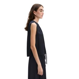 Marc O'Polo MARC O'POLO Damen Blusentop "aus LENZING ECOVERO "schwarz navy, Gr. 42, unifarben, Obermaterial: 100% Viskose, Blusen