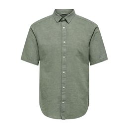 Only & Sons Only & Sons Button Up Shirt 'ONSCaiden' male size S Green