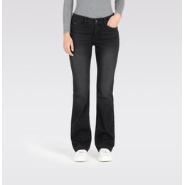 MAC Damen Bootcut-Jeans "Dream-Boot", schwarz, Gr. 46, Denim/Jeans, Obermaterial: 90% Baumwolle, 7% Elastomultiester, 3% Elasthan, Jeans, Gerade