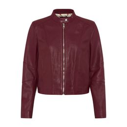 BOSS Orange Damen Lederjacke "Saleste Premium Damenmode", rot, Gr. 36, unifarben, Obermaterial: 100% Lammleder, Jacken, aus fein genarbtem Leder