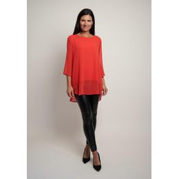 Seidel Moden Damen Langarmbluse "Otto exclusiv", rot, Basic, Gr. 34, unifarben, Single Jersey, Obermaterial: 100% Polyester. Obermaterial 2: 95%