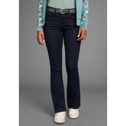Kangaroos Damen Bootcut-Jeans, blau, Basic, Gr. 48, Denim/Jeans, Obermaterial: 98% Baumwolle, 2% Elasthan, Jeans, mit ausgestellter Beinform, aus