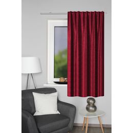 Vorhang Home Wohnideen, B:135cm H:145cm, rot, Polyester, Wohnzimmer, Gardinen, "THERMOCHENILLE", Thermochenille THERMO Uni