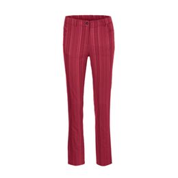 GOLDNER Damen Stoffhose "Kurzgr&ouml;&szlig;e Sportliche Strukturhose in elastischer Ware", rot, Gr. 25, Obermaterial: 45% Elastomultiester ELE. 44% Baumwolle