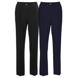 GOLDNER Damen Schlupfhose "Stretchhosen mit elastischem Bund", schwarz, Gr. 40, Obermaterial: 100% Polyester COOLMAX PES(Coolmax)., Hosen, Ohne