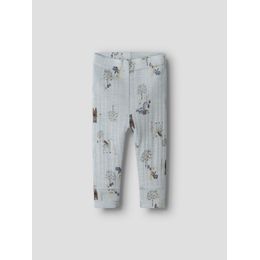 name it M&auml;dchen Leggings "NBMWANG WOOL NEEDLE LONGJOHN NOOS", Gr. 68, grau, Strick, Obermaterial: 100% Wolle, bedruckt, Hosen, Wolle, slim fit