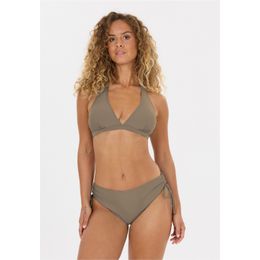 NOU Damen Triangel-Bikini-Top "Estela", beige, Gr. 42, unifarben, 80% Polyamid, 20% Elasthan, Bikini-Oberteile, UV-Schutz