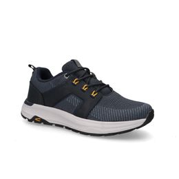 Camel Active Herren Sneaker, Gr. 41, blau, Leder, Textil, Schuhe, Freizeitschuh, Halbschuh, Schn&uuml;rschuh mit Logoverzierung