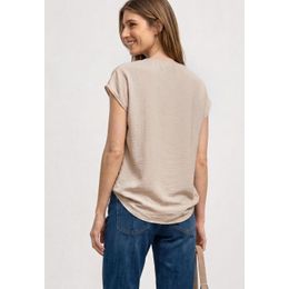 Street One Damen Shirtbluseclay sand, Gr. 44, unifarben, Stoff, 88% Viskose, 12% Polyamid, Blusen, in Blusen-Optik
