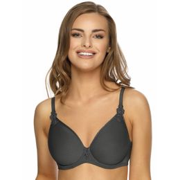 Viania Damen T-Shirt-BH "Spacer B&uuml;gel BH Betty", Gr. 85, grau, Stoff, Obermaterial: 51% Polyester PES. 37% Polyamid PA. 12% Elasthan EL., BHs