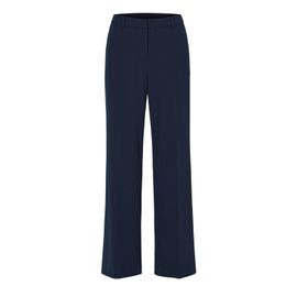 GOLDNER Damen Stoffhose "Jerseyhose mit B&uuml;gelfalten", blau, festlich, Gr. 40, Obermaterial: 95% Polyester PES. 5% Elasthan EL., Hosen, Luftige