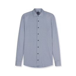 OLYMP Herren Businesshemd "OLYMP Luxor 24/Seven, Modern Fit, New Kent", blau, Gr. 45, 92% Baumwolle, 8% Elasthan, Hemden
