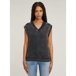 G-Star Raw G-STAR Damen Longpullover "Washed Sweatshirt", grau, Gr. XS, Obermaterial: 100% Baumwolle, Pullover