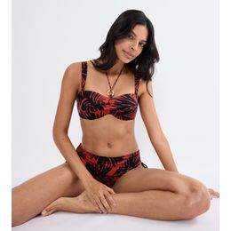 Triumph Damen B&uuml;gel-Bikini-Top "Summer Palm DP", rot, Gr. 40, Microfaser, Obermaterial: 55% Polyamid, 45% Elasthan, Bikini-Oberteile, weich und