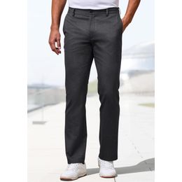 H.I.S. H.I.S Herren Stoffhose "aus leicht elastischer Struktur-Qualit&auml;t", grau, Gr. 33, Web, Obermaterial: 53% Baumwolle, 30% Polyester, 15% Viskose, 2%