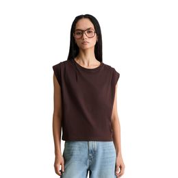 Marc O'Polo Damen Shirttop, braun, Gr. M, MARC O'POLO DENIM, Jersey, Obermaterial: 100% Baumwolle, Tops