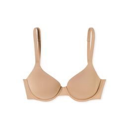 Schiesser Damen Schalen-BH "Unique Micro", Gr. 75, beige, Single Jersey, Obermaterial: 70% Polyamid, 30% Elasthan, BHs