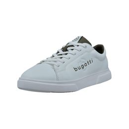 Bugatti Herren Sneaker "Bugatti Sneaker Lederimitat", Gr. 42, wei&szlig;, Lederimitat, Schuhe