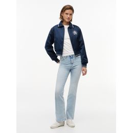 Tommy Jeans Damen Bootcut-Jeans "SYLVIA HGH FLR CJ1", blau, Gr. 30, unifarben, Denim/Jeans, Obermaterial: 99% Baumwolle, 1% Elasthan, Jeans,