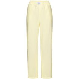 Damen Pyjamahose, Copenhagen Studios, Gr. 42, gelb, Web, Obermaterial: 100% Baumwolle, gestreift, Hosen, aus leichter Baumwolle-Webware