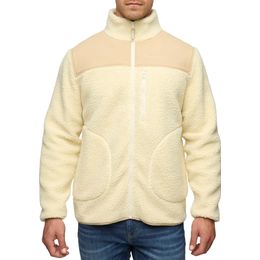 INDICODE Herren Sweatjacke "INErnestoy", wei&szlig;, Gr. L, unifarben, Sweatware, Fleece, Obermaterial: 100% Polyester, Sweatjacken
