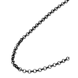 Adelia&acute;s ADELIA ́S Damen Kette ohne Anh&auml;nger "Halskette &ndash; Erbskette aus Edelstahl", 80, Edelstahl, schwarz, Edelstahl, Halsketten, Zum Verschenken &ndash; ideal zum