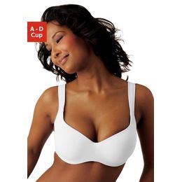 Damen Schalen-BH "Dirndl-BH, BH mit B&uuml;gel, Optimizer", NUANCE BY LASCANA, Gr. 80, wei&szlig;, Microtouch, Obermaterial: 82% Polyamid (TACTEL), 18% Elasthan