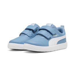 Puma M&auml;dchen Sneaker "COURTFLEX V3 V PS", Gr. 28, blau, Synthetik, Schuhe, f&uuml;r vielseitige Aktivit&auml;ten, mit Textil-Innenfutter