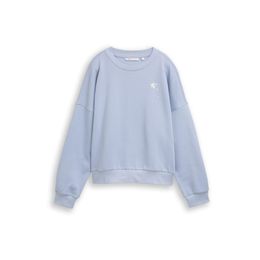 Tom Tailor Denim Sweatshirt Damen Gr&ouml;&szlig;e XL hellblau / gelb / wei&szlig;