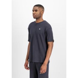 Herren T-Shirt "Waffle SL T-Shirt", blau, Gr. XL, Alpha Industries, Obermaterial: 100% Baumwolle, Shirts