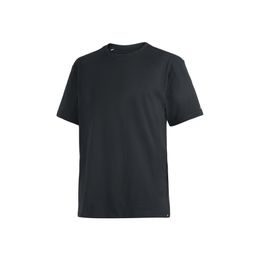 Maier Sports Herren T-Shirt "MS FAV Tee Print", schwarz, Gr. S, 100% Baumwolle, Shirts, Unisex kurzarm Shirt mit R&uuml;ckenprint, loose fit