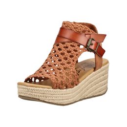 Blowfish Damen Keilsandalette "Blowfish Sandalen Lederimitat", Gr. 41, braun, Lederimitat, Schuhe