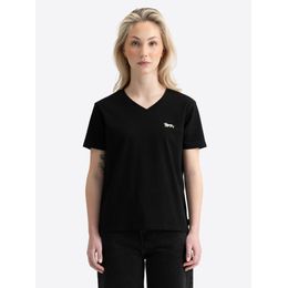 Lonsdale Damen T-Shirt "CHITTOE", schwarz, Gr. XL, Obermaterial: 100% Baumwolle, Shirts, sportliche Schnittform, aus Baumwolle, f&uuml;r Erwachsene