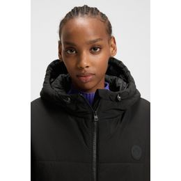 Hugo Damen Steppjacke "Freya"schwarz 001, Gr. XXL, unifarben, Web, Obermaterial: 100% Polyamid, Jacken, Relaxed Fit, mit Kapuze