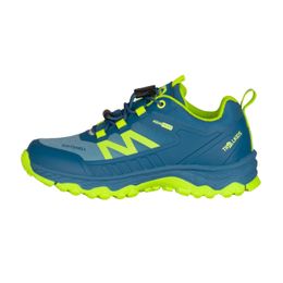 Trollkids Kinder Outdoorschuh "Kids Sirdal Hiker Low", Gr. 33petrol, dolphin blau, lime, Synthetik, Textil, mehrfarbig, Schuhe, wasserdicht