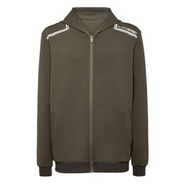 Plein Sport Herren Kapuzensweatjacke "Kapuzen-Sweatjacke", braun, Gr. XL, Obermaterial: 95% Polyester, 5% Elasthan, Sweatjacken