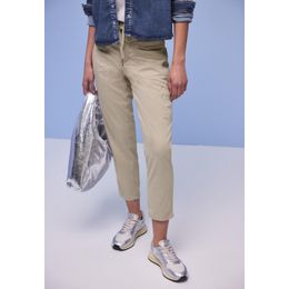 Street One Damen Jogger Pants "Style Bonny", beige, Gr. 46, unifarben, Web, Obermaterial: 60% Lyocell, 37% Baumwolle, 3% Elasthan, Hosen, mit
