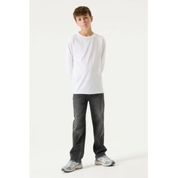 Garcia Jungen Straight-Jeans "Ilyano", grau, Gr. 140, Denim/Jeans, Obermaterial: 99% Baumwolle, 1% Elasthan, Jeans, Etwas niedrigere Leibh&ouml;he