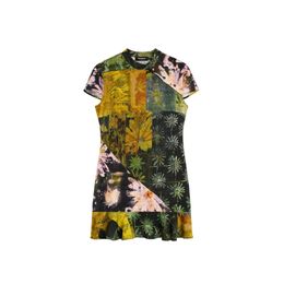 Desigual Kleid Damen Gr&ouml;&szlig;e 36 gr&uuml;n / oliv / altrosa / schwarz Sommerkleid