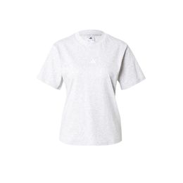 adidas Sportswear Funktionsshirt 'Essentials Small Logo Cotton' Damen Gr&ouml;&szlig;e XS/S hellgrau