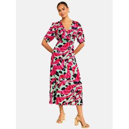 Love & Roses Kleid Damen Gr&ouml;&szlig;e 36 aqua / pink / dunkelpink / schwarz Sommerkleid