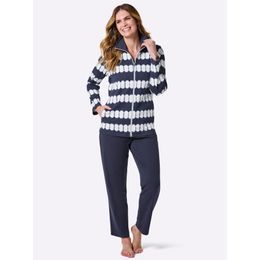 feel good Damen Hausanzug, Gr. 20, blau, 60% Baumwolle, 40% Polyester, Homewear-Sets