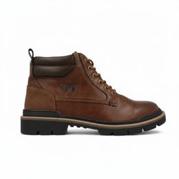 Wrangler Damen Winterstiefel "NEVADA MEN HIGH", Gr. 46, braun, Synthetik, Schuhe