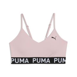 Puma Damen Sport-BH "MOVE STRONG BRA - LOW", Gr. S, rosa, Interlock, Obermaterial: 85% Polyester, 15% Elasthan, BHs, mit verstellbaren Tr&auml;gern, mit