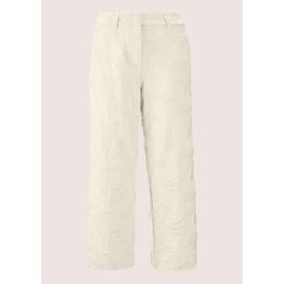 Madeleine Mode MADELEINE Damen Culotte "Hose Weite B&uuml;gelfaltenhose mit Stickerei", wei&szlig;, Modern, Gr. 36, Obermaterial: 75% Baumwolle CO. 25% Polyester PES., Hosen