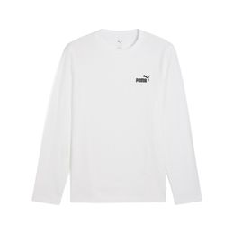 Puma Herren T-Shirt "Essentials No. 1 Logo Langarmshirt Herren", wei&szlig;, Gr. XL, clean, Obermaterial: 100% Baumwolle. Rippe: 20% Polyester, 80%