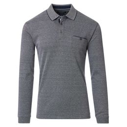 Casamoda Herren Langarm-Poloshirt "Casamoda Polo-Shirt Langarm uni", blau, Gr. L, 62% Baumwolle, 38% Polyester, Shirts