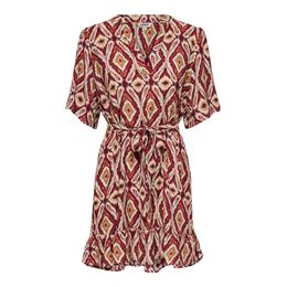 Only Damen Minikleid "ONLANTONIA MIKASI S/S SHORT DRESS WVN", bunt, Gr. M, bedruckt, Web, Obermaterial: 80% Viskose, 20% Nylon, Kleider,